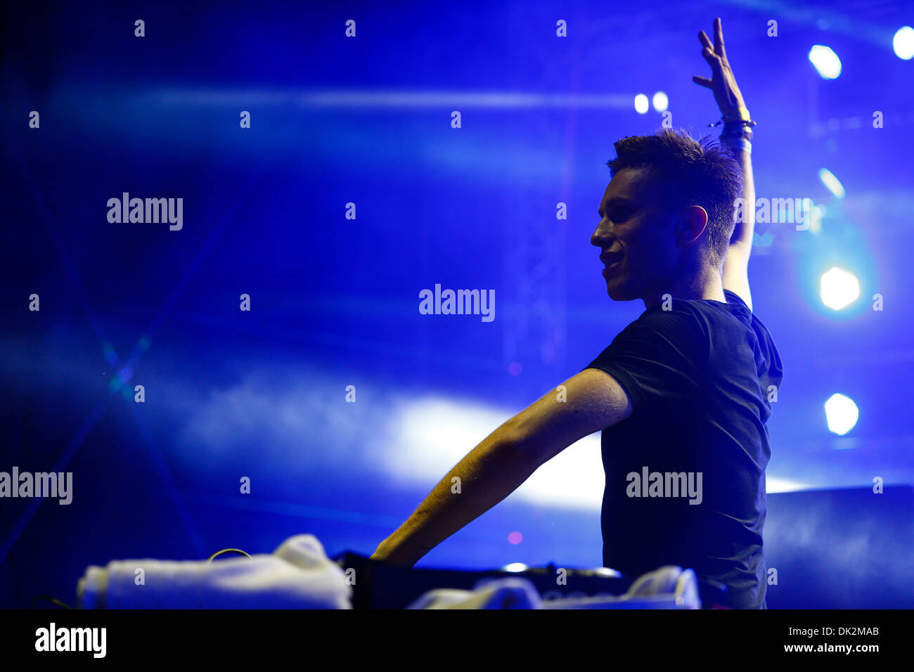 DJ Nicky Romero performing live at Ultra Europe Stock Photo - Alamy