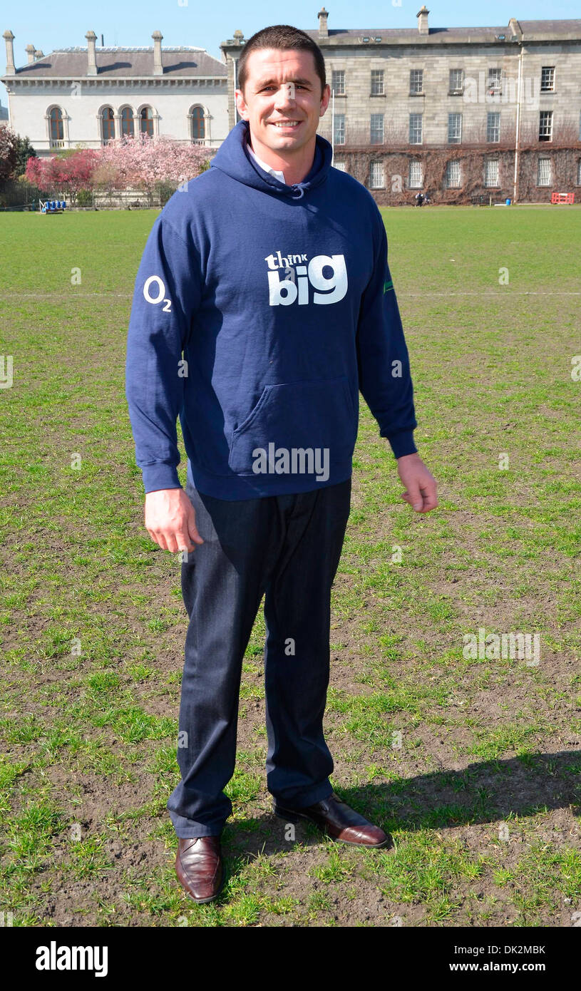 Former Irish international rugby player Alan Quinlan at Trinity College ...