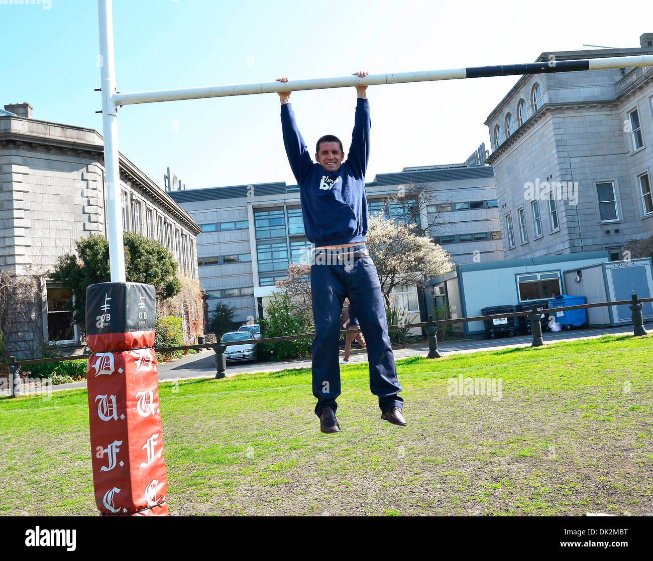 Former Irish international rugby player Alan Quinlan at Trinity College ...