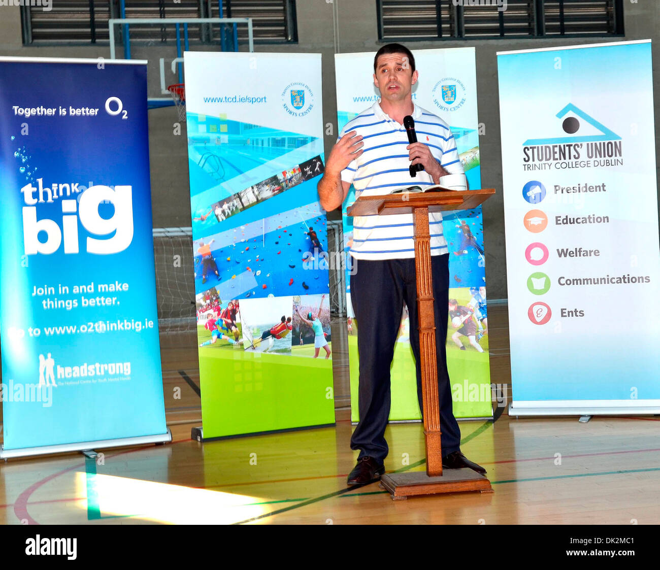 Former Irish international rugby player Alan Quinlan at Trinity College ...