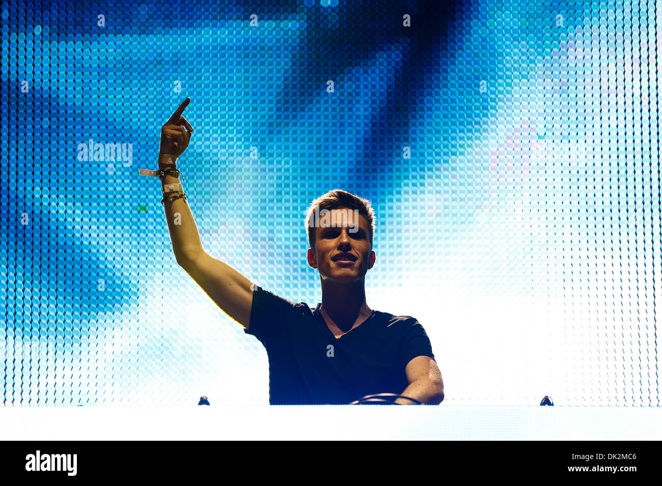 DJ Nicky Romero performing live at Ultra Europe Stock Photo - Alamy