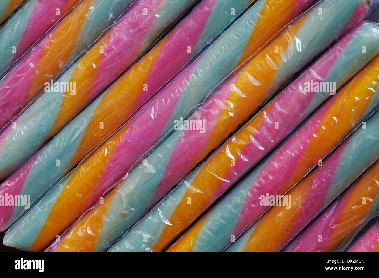 Colourful sticks of rock Stock Photo - Alamy