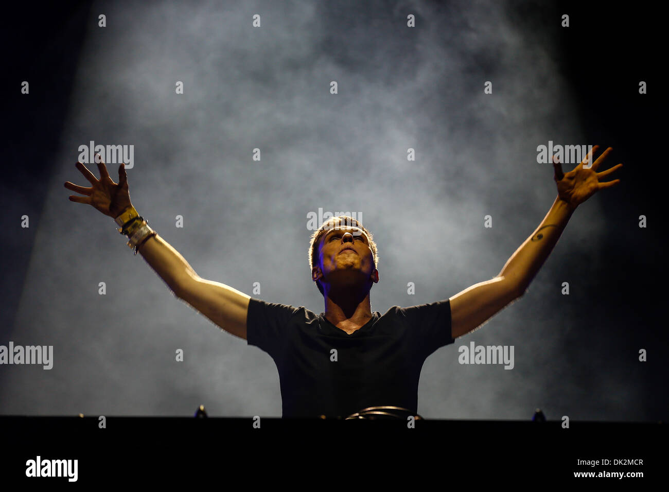 DJ Nicky Romero performing live at Ultra Europe Stock Photo - Alamy