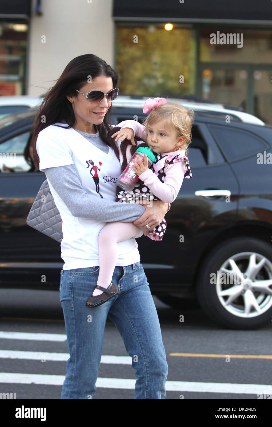 Bethenny Frankel and her daughter Bryn Hoppy strolling in Manhattan New ...