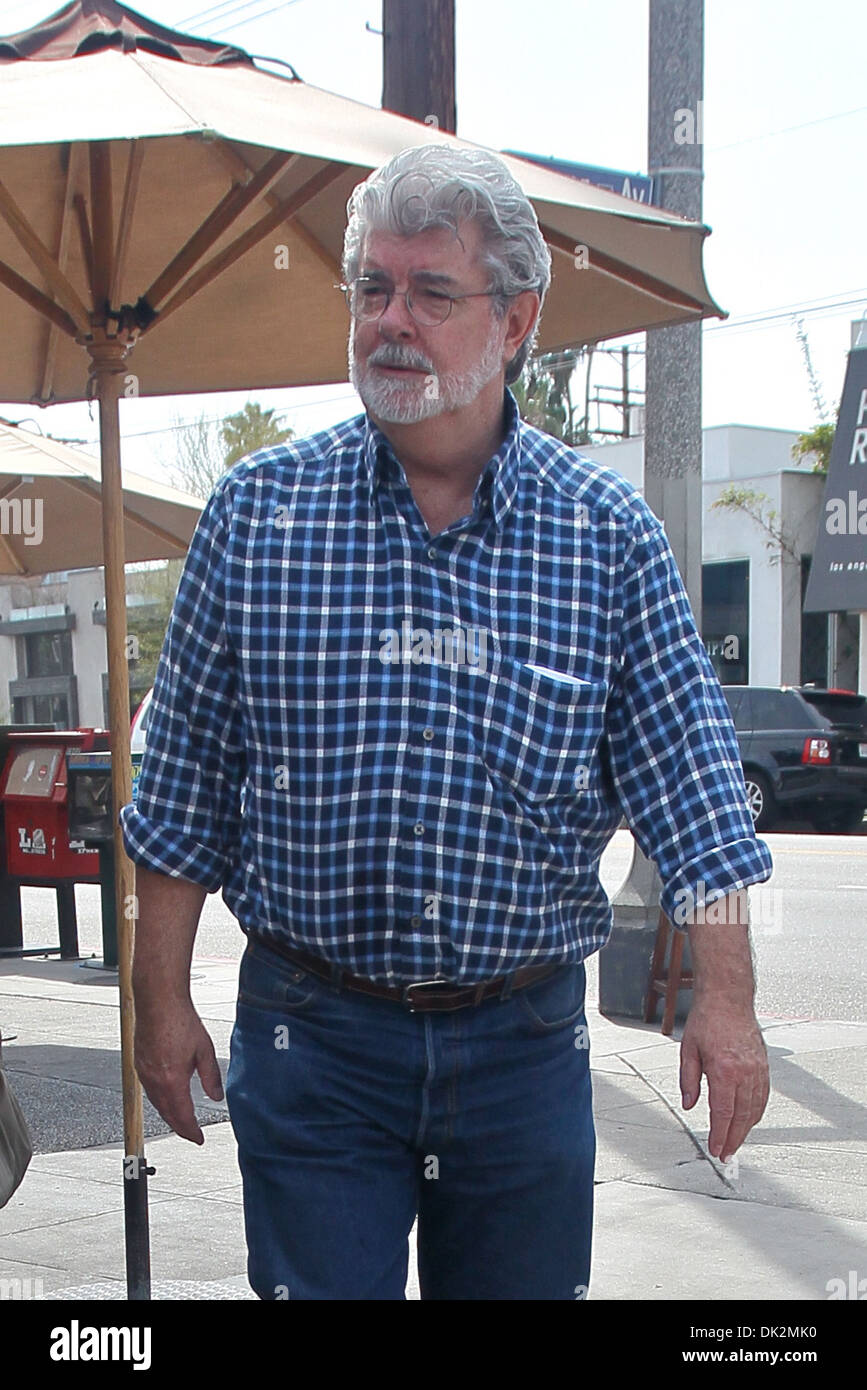 George Lucas departs Toast Cafe Los Angeles, California - 28.03.12 ...