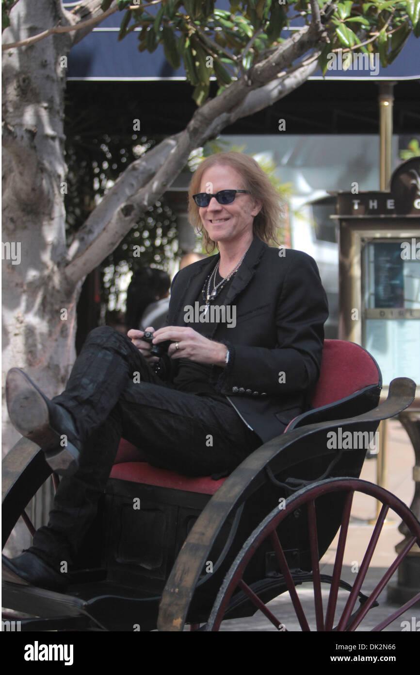 Tom Hamilton of Aerosmith makes an appearance on 'Extra' at Grove Los ...