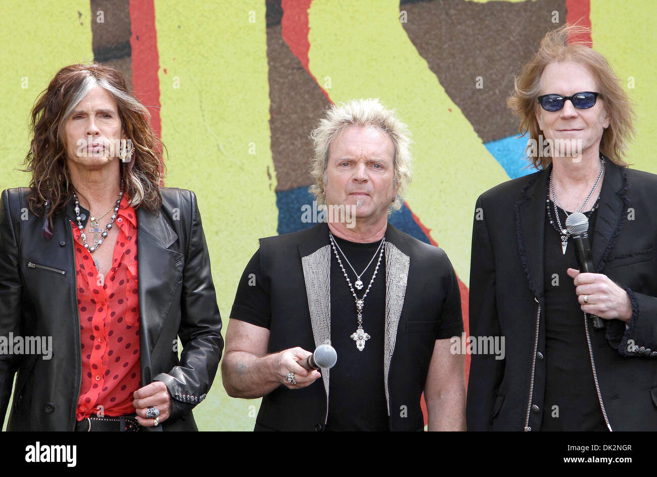 Steven Tyler Joey Kramer and Tom Hamilton Aerosmith announce their new ...