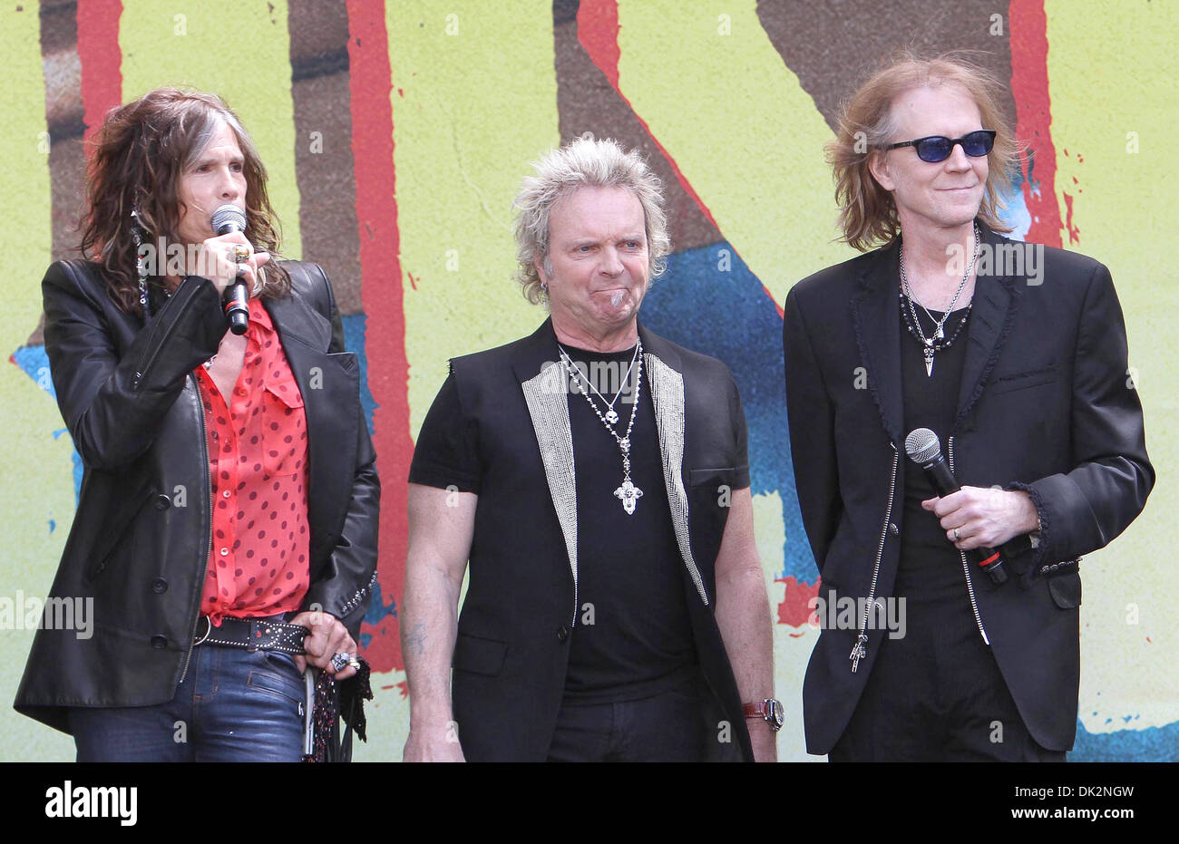 Steven Tyler Joey Kramer and Tom Hamilton Aerosmith announce their new ...