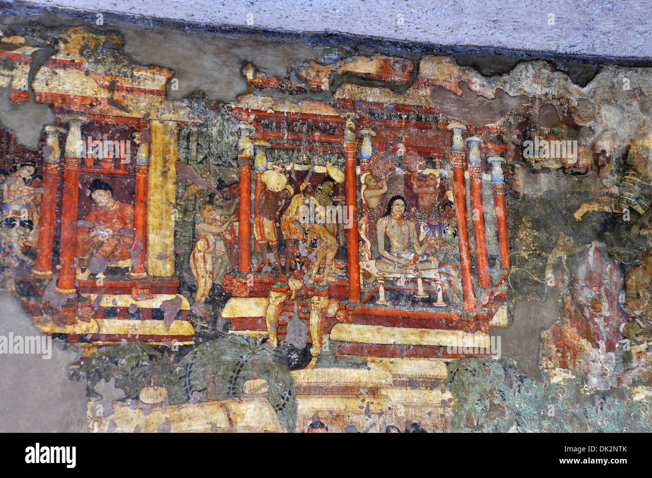 Painting ajanta caves india hi-res stock photography and images - Alamy