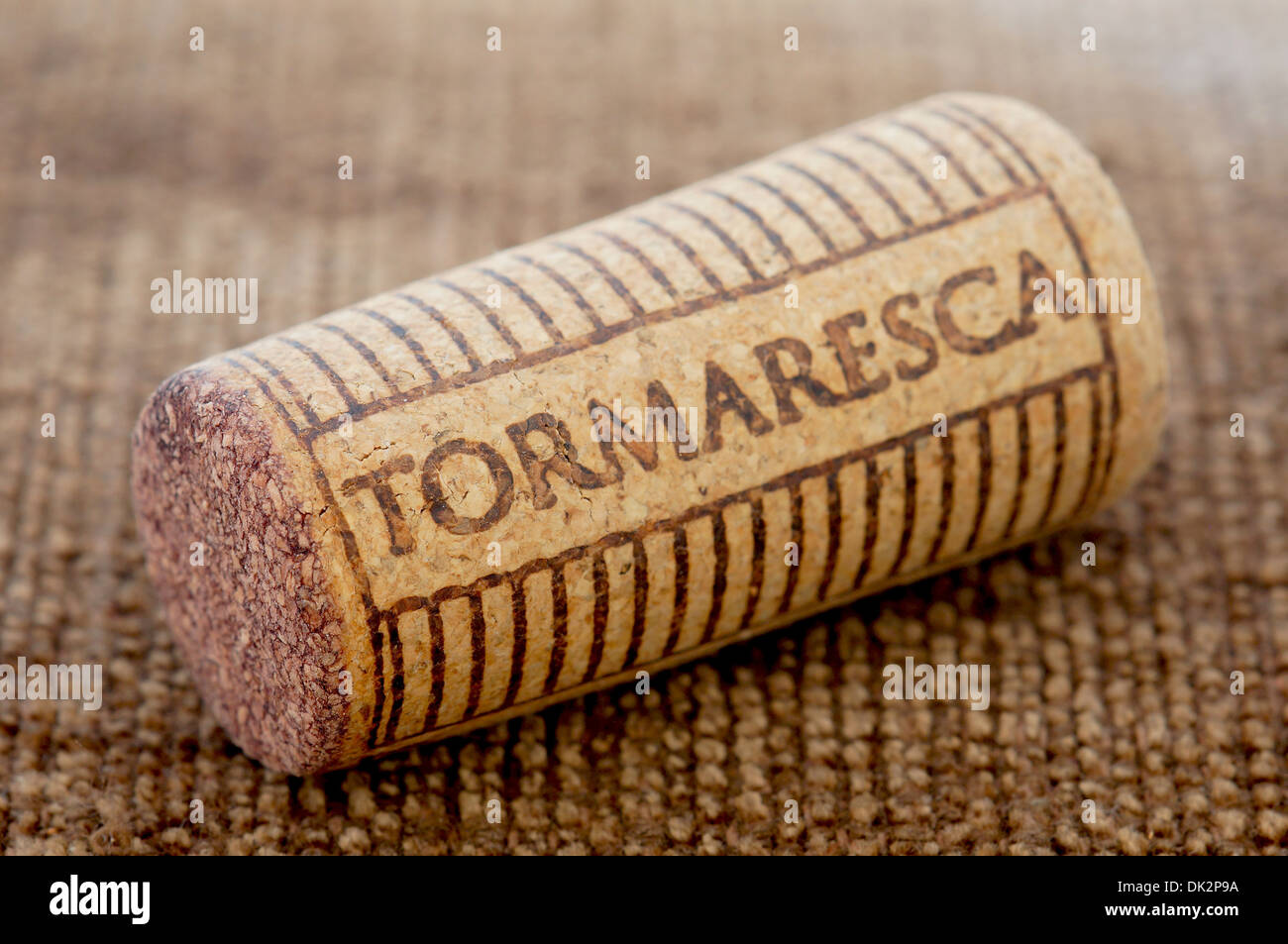 Tormaresca italian wine from Puglia cork stopper Stock Photo - Alamy