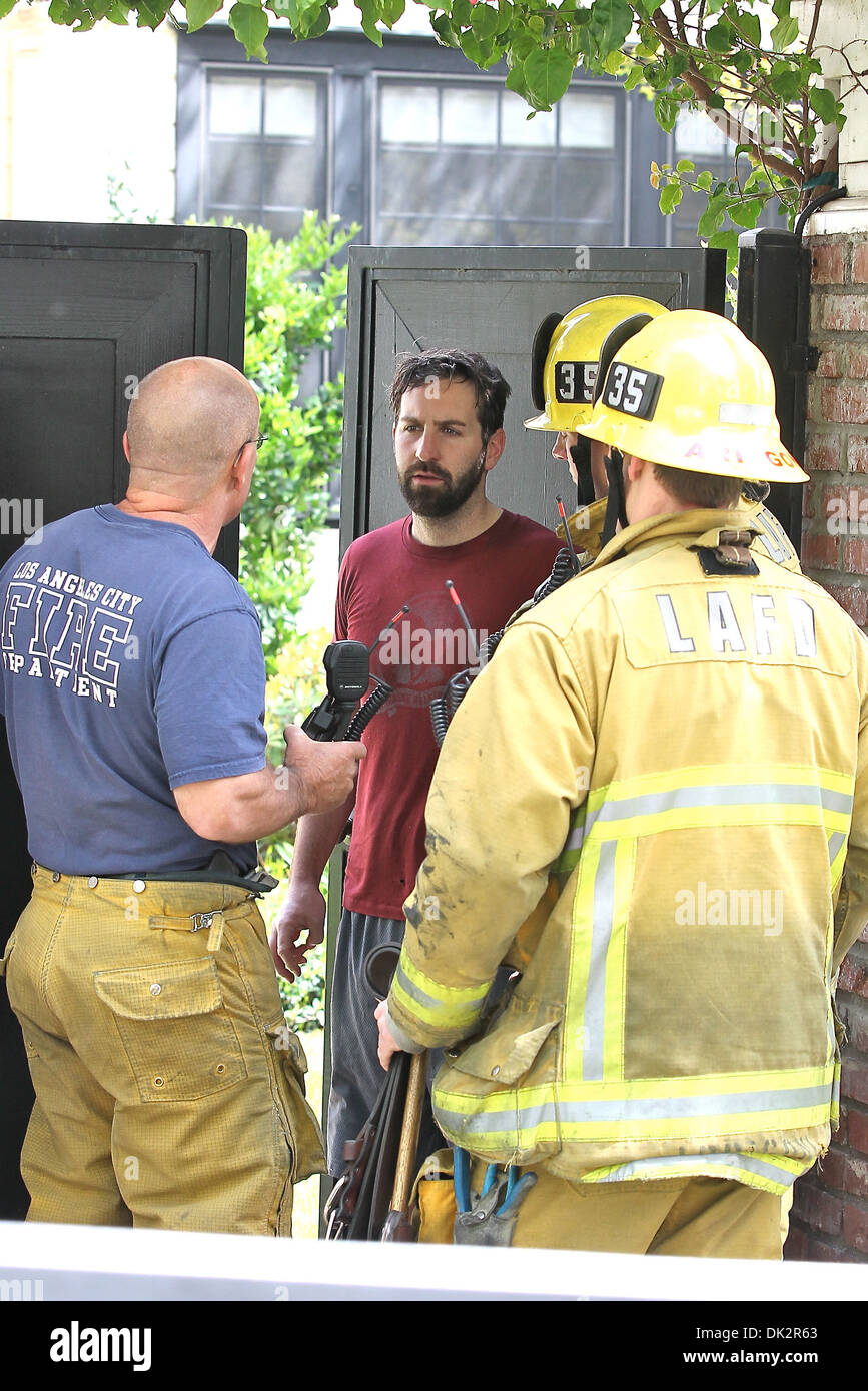 Josh Kelley Firefighters arrive to home of Josh Kelley and actress ...