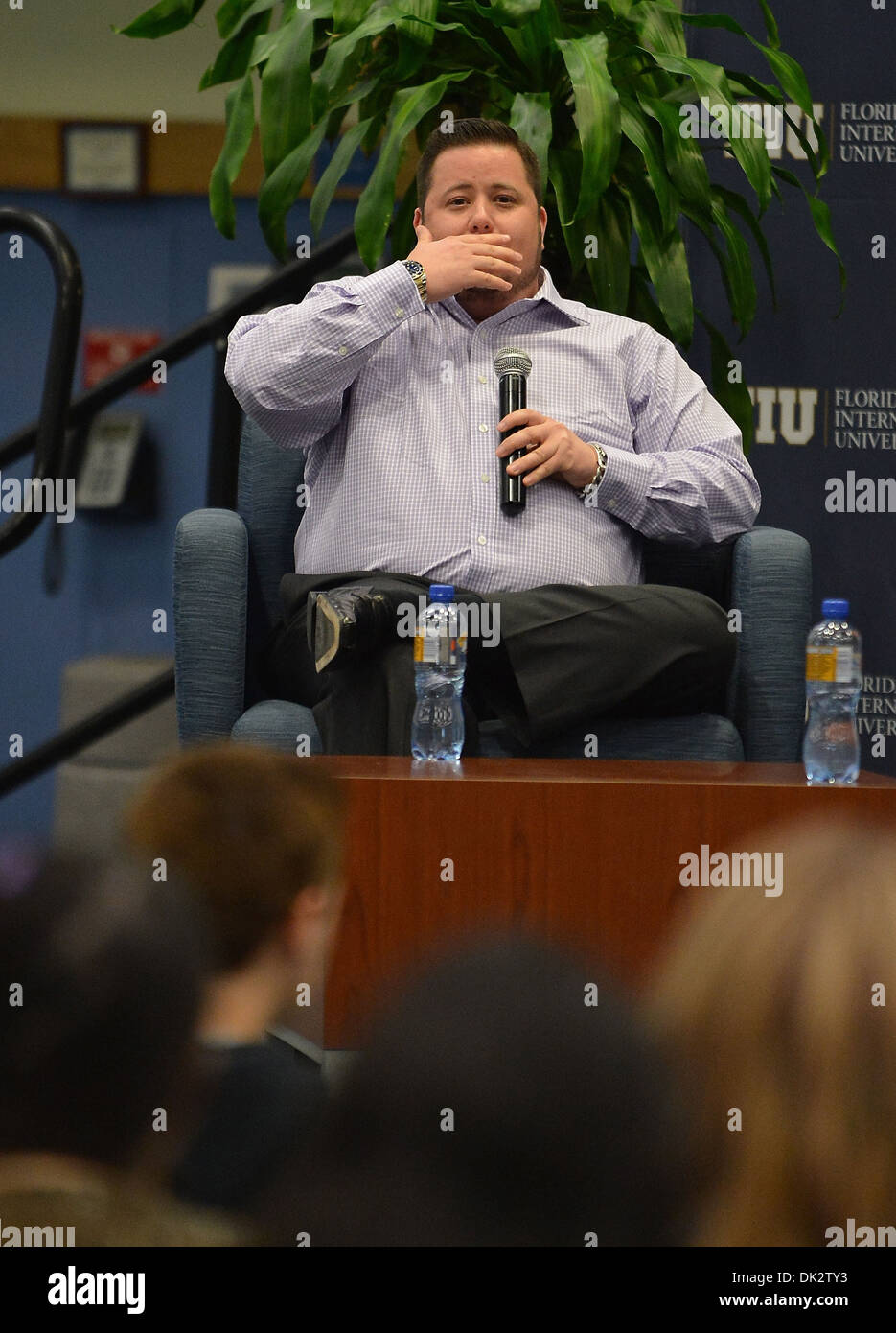 Chaz Bono lectures students of Florida International University about ...