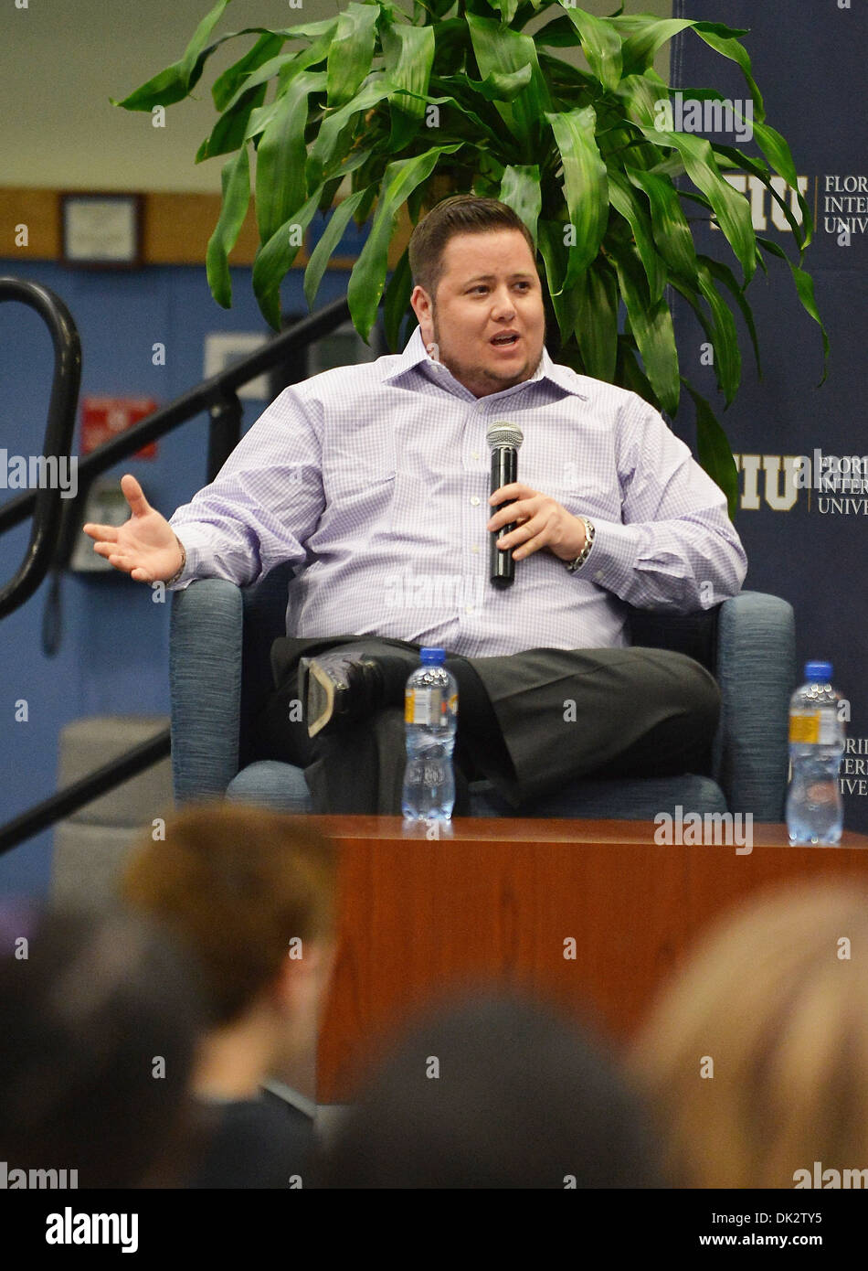 Chaz Bono lectures students of Florida International University about ...