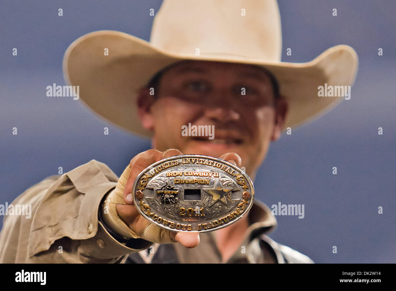 Feb. 19, 2011 - Arlington, Texas, US - Professional Bull Rider Colby ...