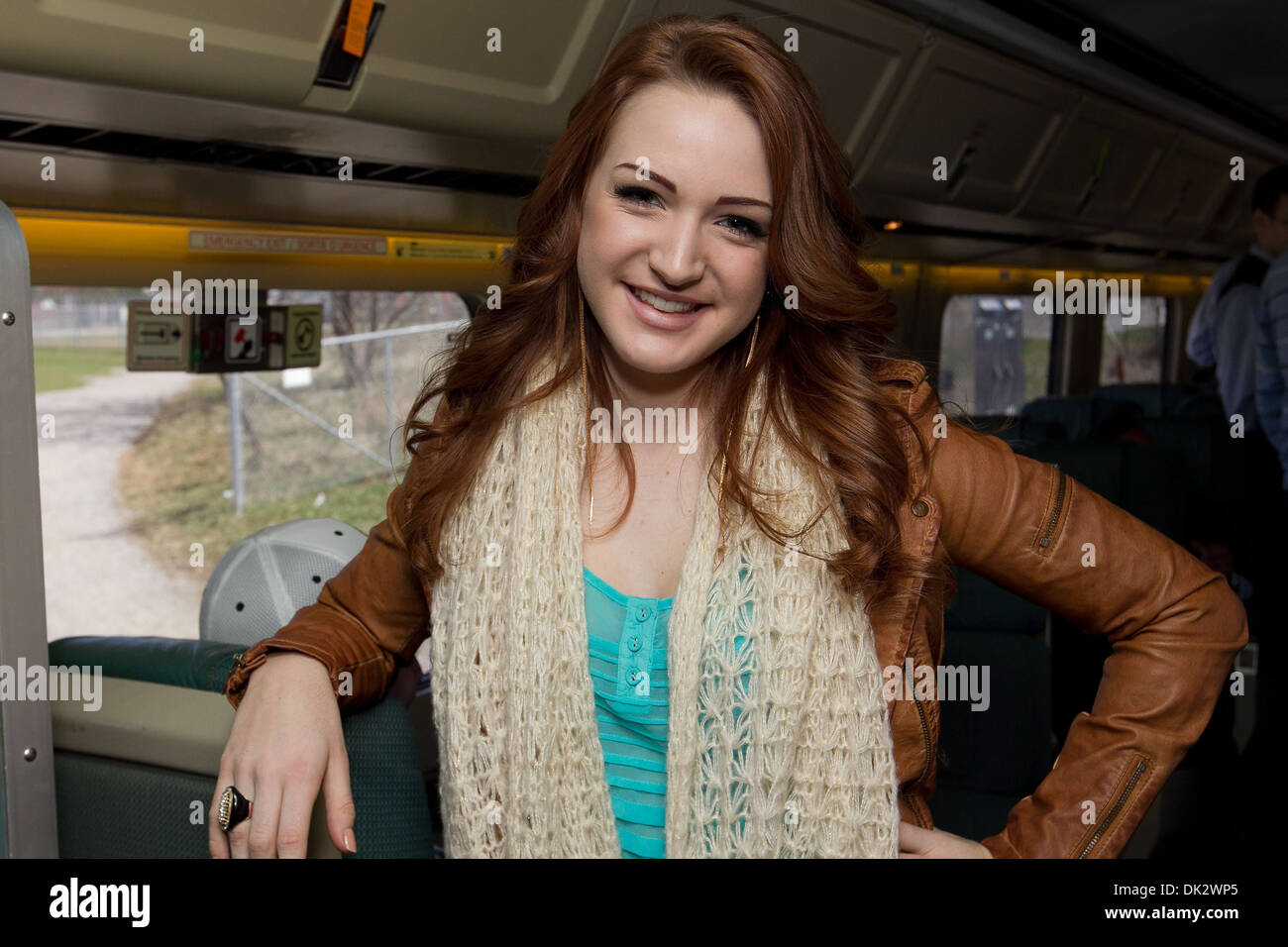Victoria Duffield onboard the JUNO 2012 Industry Train from Toronto to ...