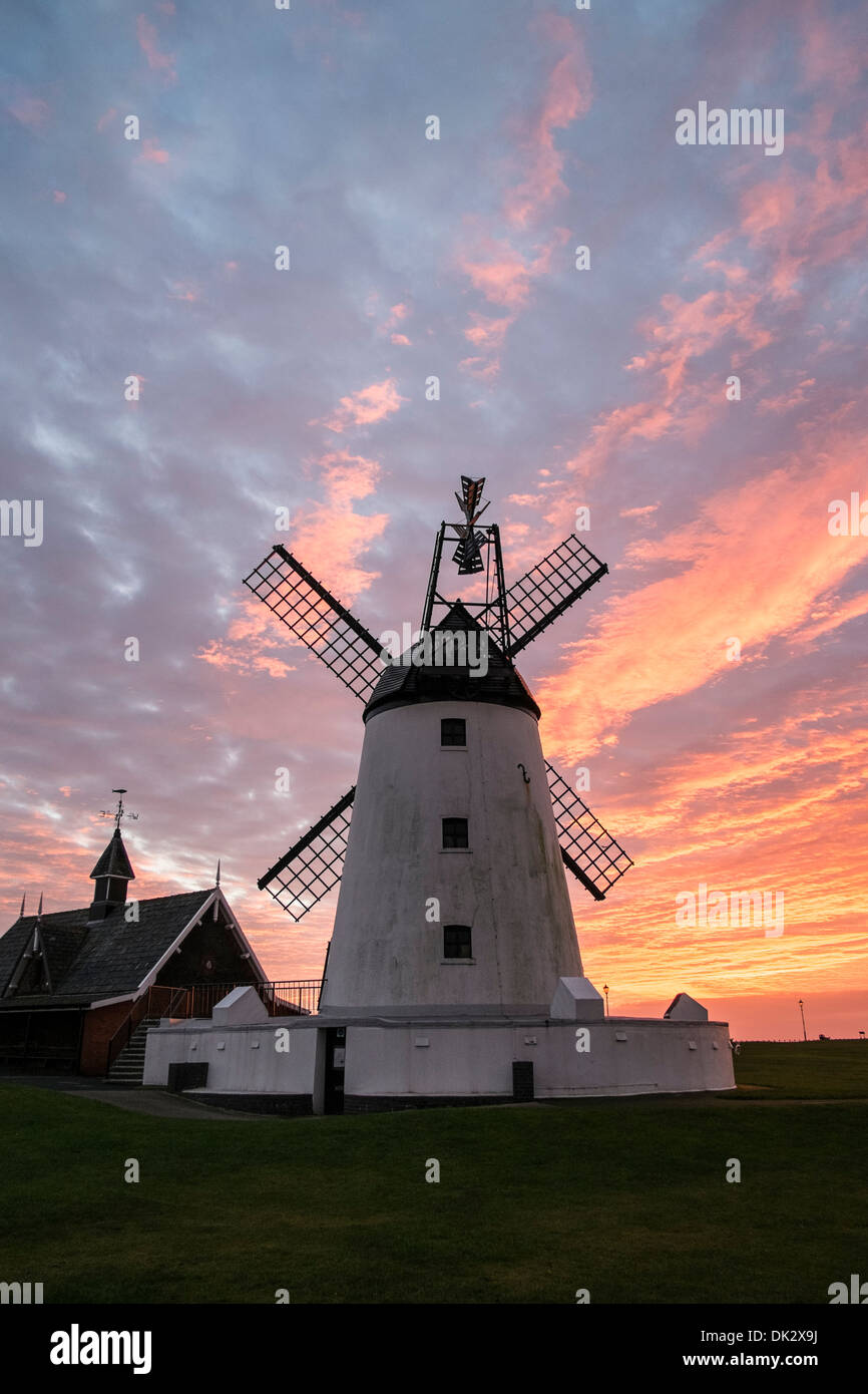 Lytham windmill at sunset Stock Photo - Alamy