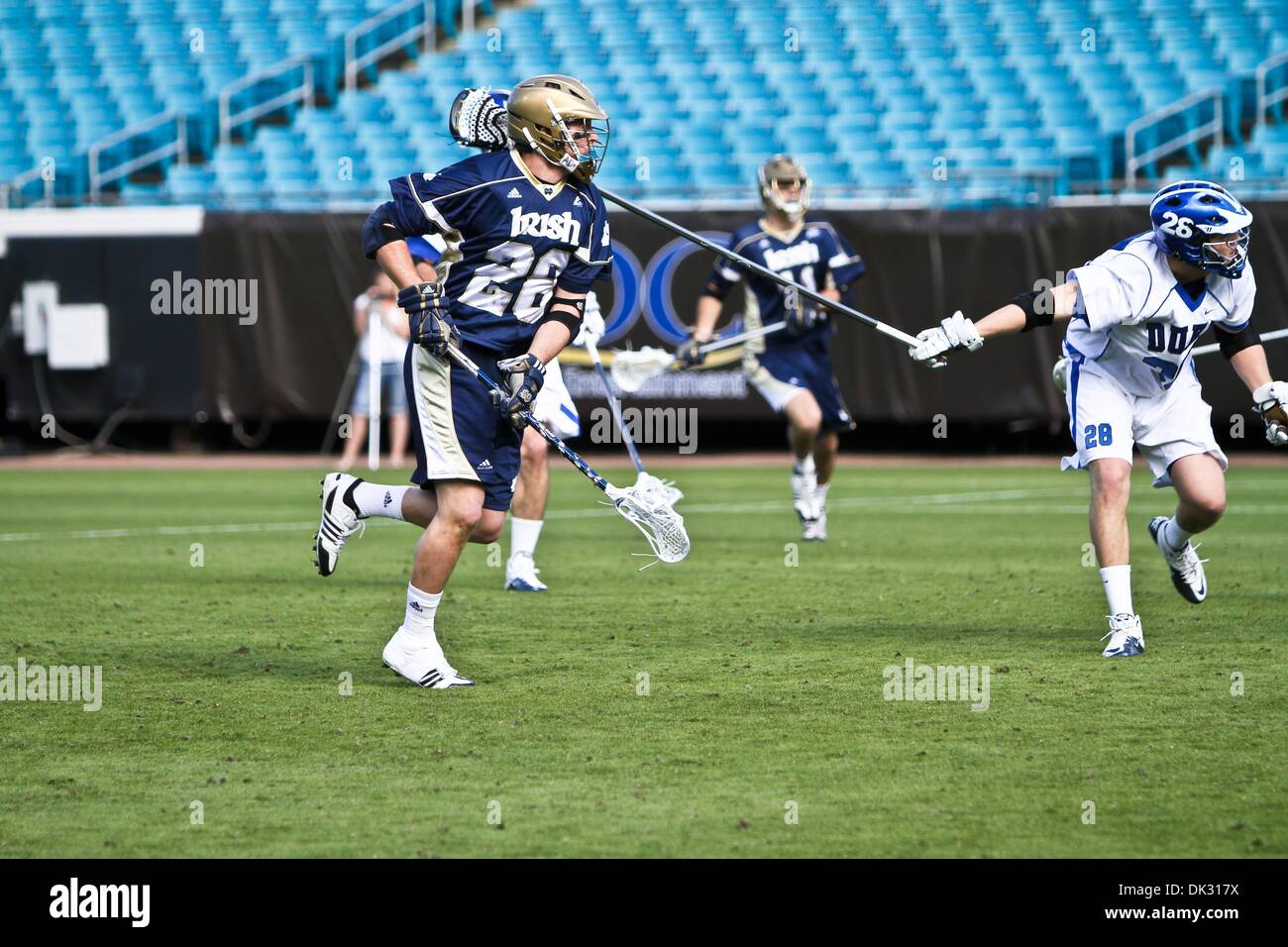 Feb. 20, 2011 - Jacksonville, FL, U.S - Notre Dame midfielder #28 Zach ...