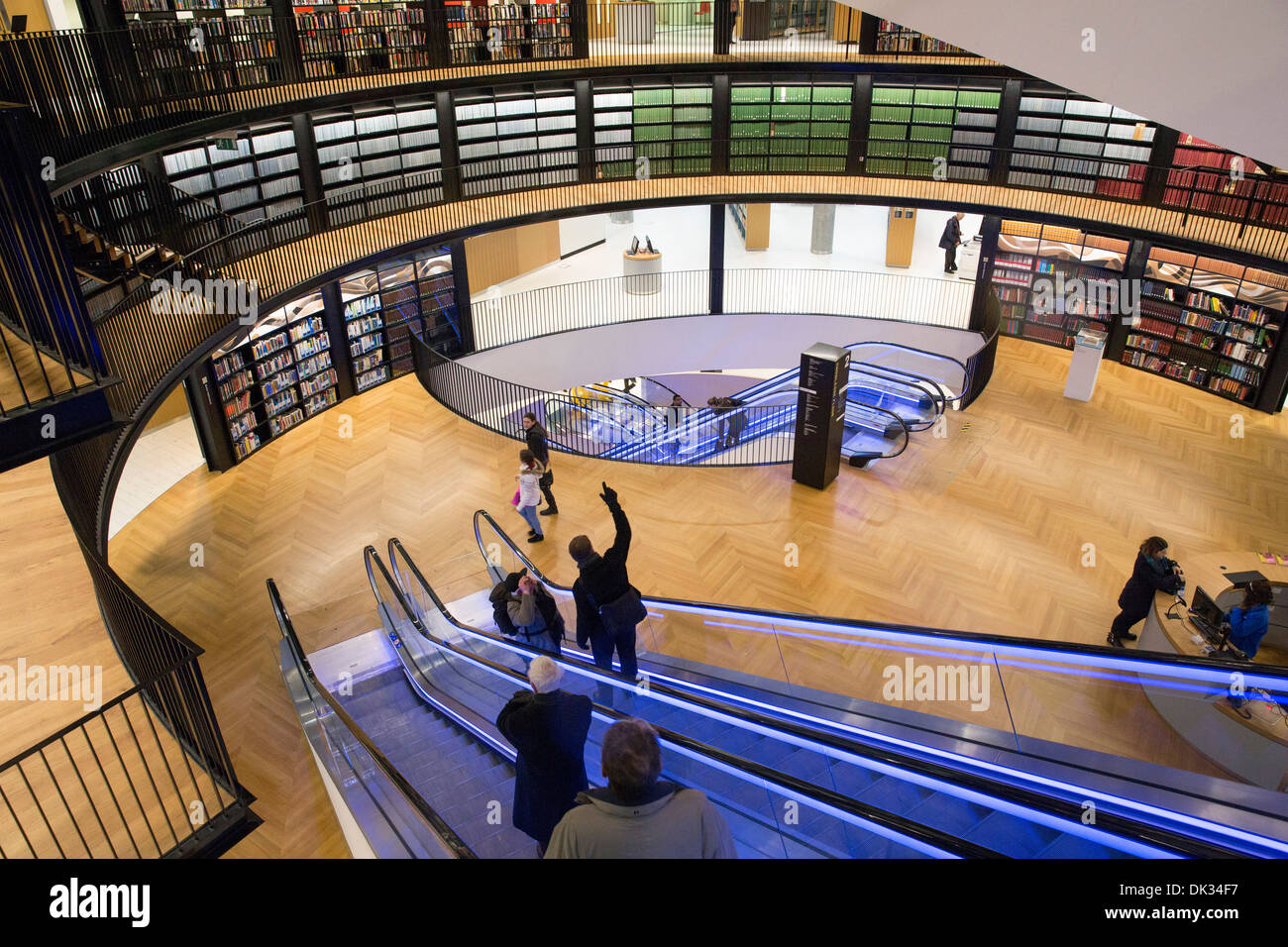 The interior of the New Birmingham Library opened in September 2013 ...