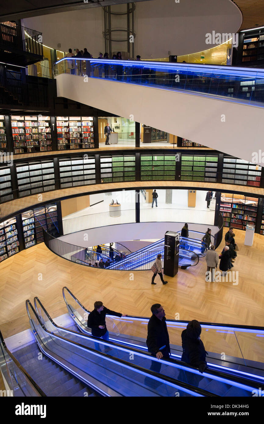 The interior of the New Birmingham Library opened in September 2013 ...