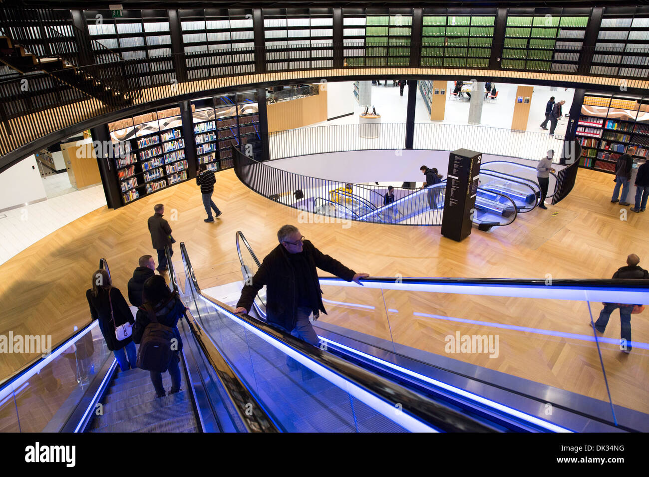 The interior of the New Birmingham Library opened in September 2013 ...