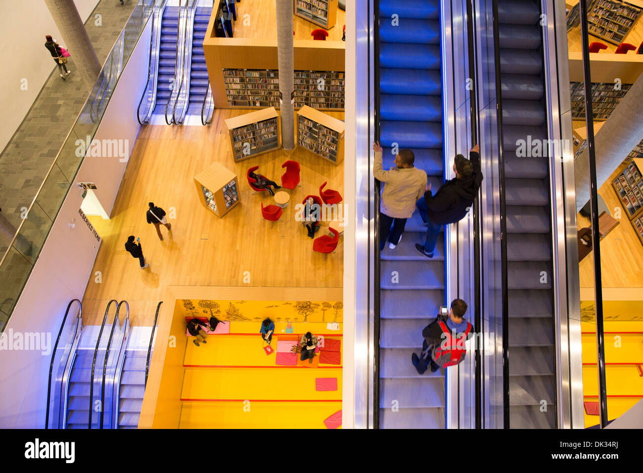 The interior of the New Birmingham Library opened in September 2013 ...
