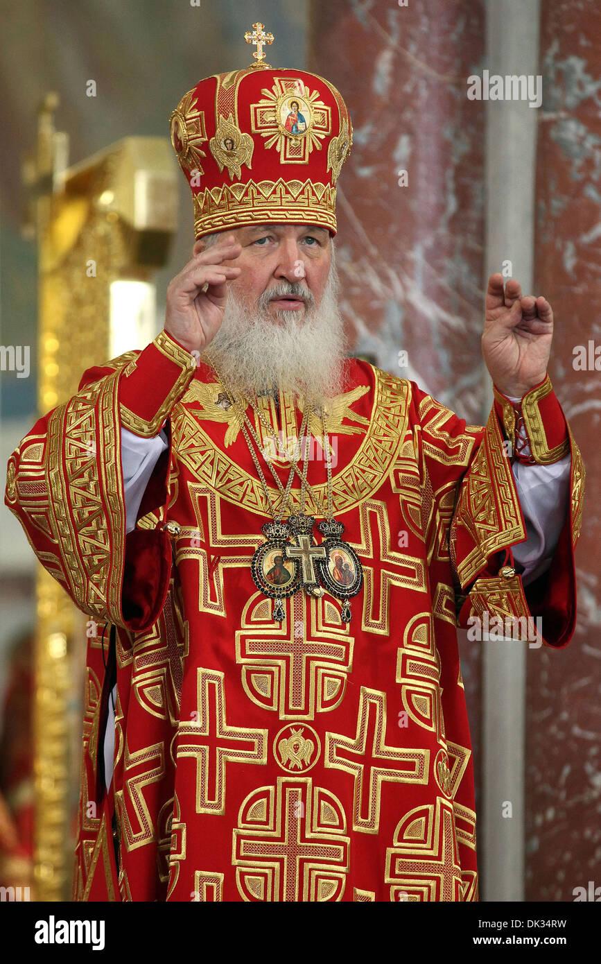 Russian Orthodox Partiarch Kirill during a Russian Orthodox Church ...