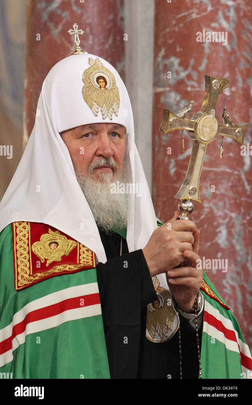 Russian Orthodox Partiarch Kirill during a Russian Orthodox Church ...
