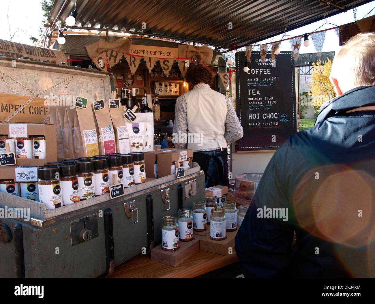 Mobile coffee seller, Exeter, Devon, UK Stock Photo - Alamy