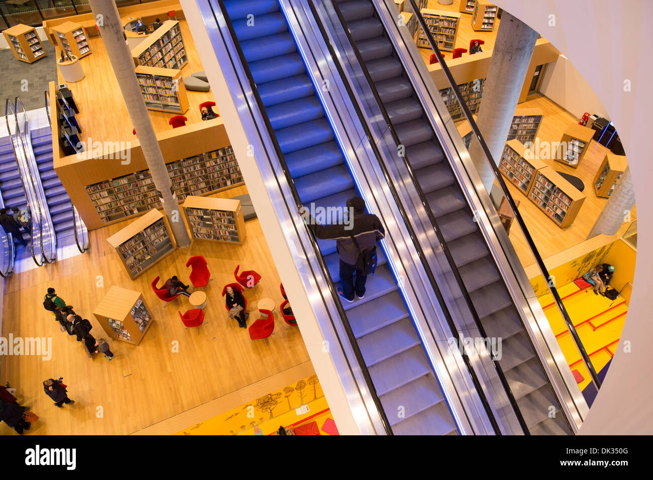 The interior of the New Birmingham Library opened in September 2013 ...