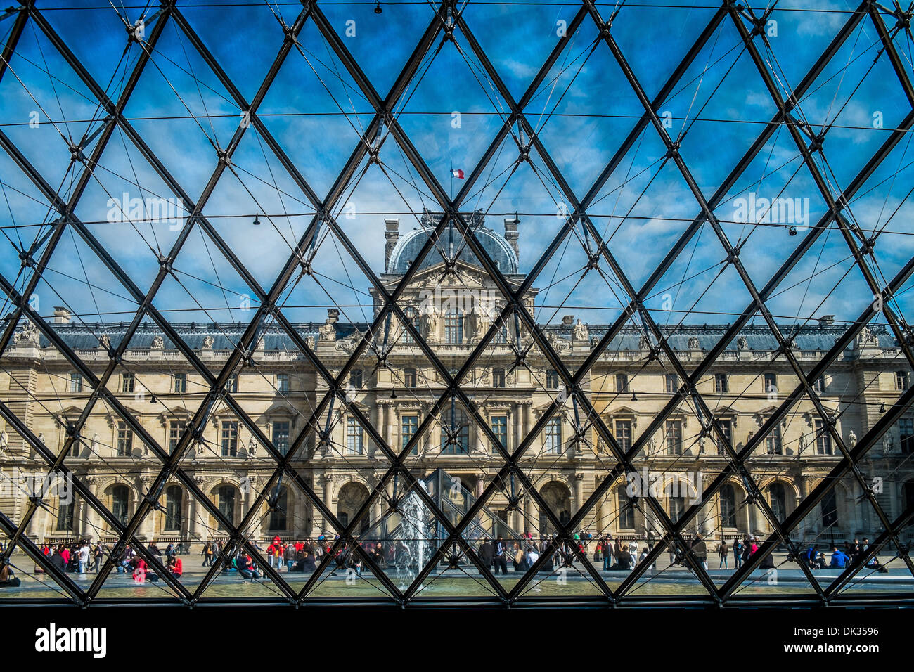 The famous glass pyramid at the Louvre museum in Paris Stock Photo - Alamy