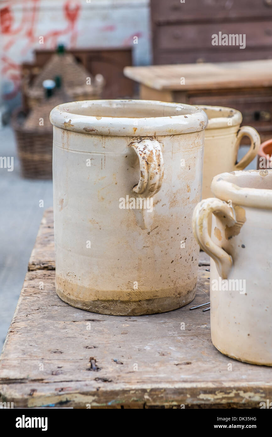 Old ceramic pots from the south of Italy Stock Photo - Alamy