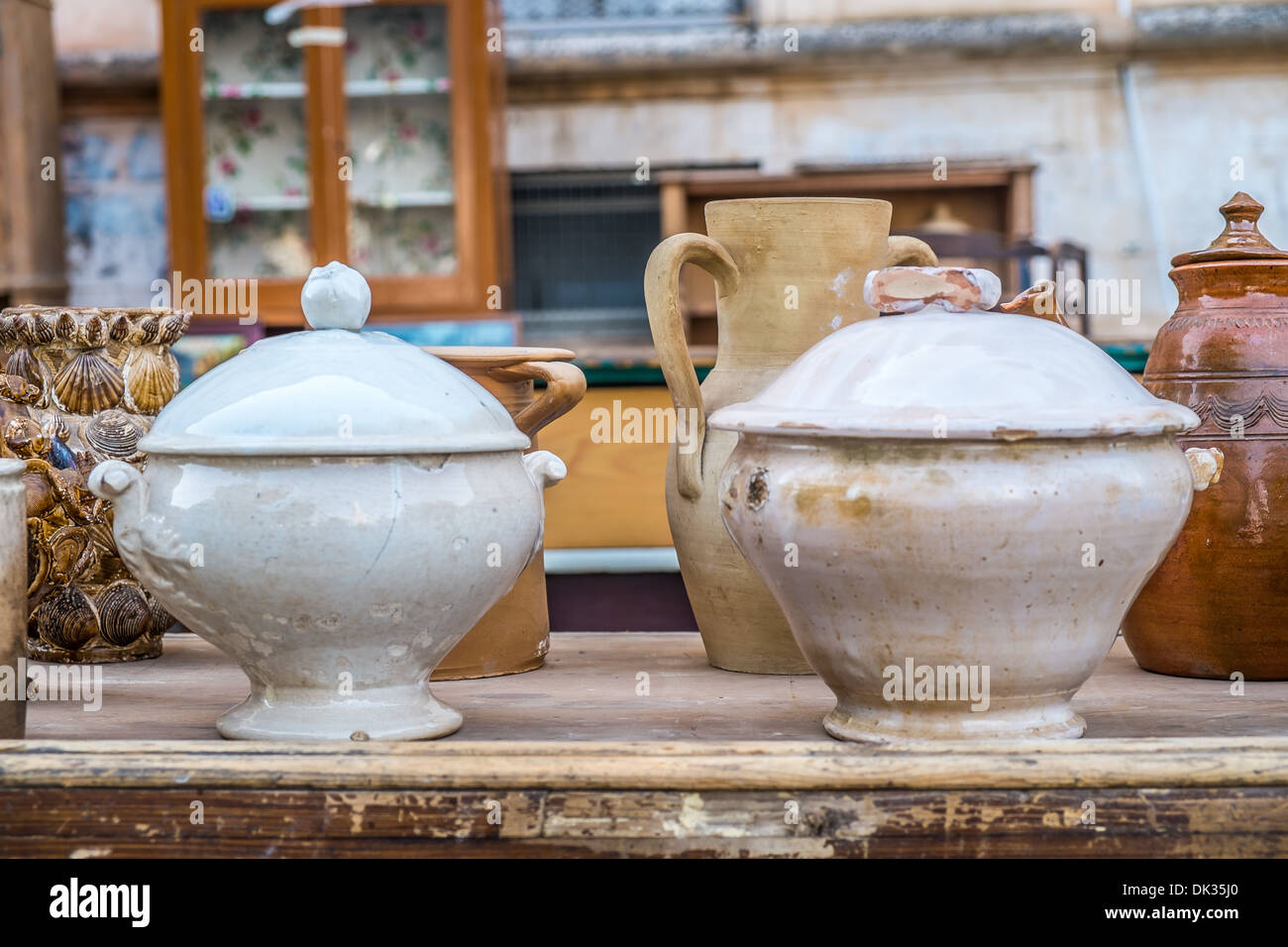 Old ceramic pots from the south of Italy Stock Photo - Alamy