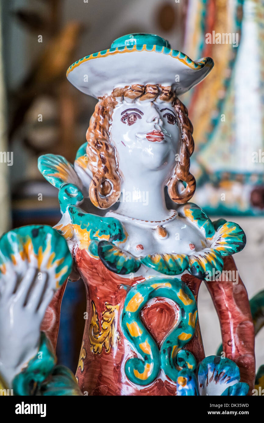 Famous hand decorated ceramic puppets in Grottaglie, south of Italy ...