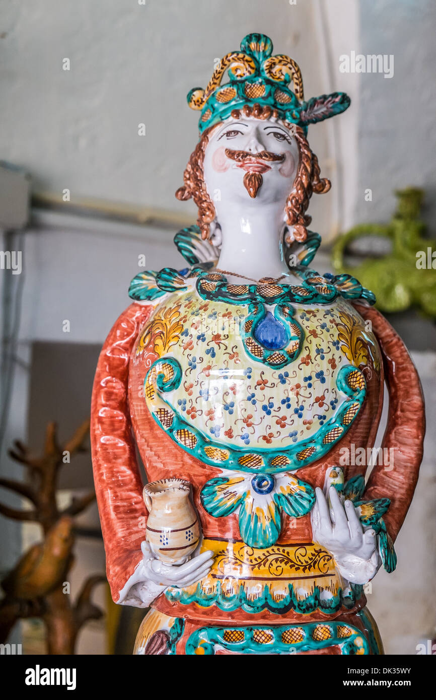 Famous hand decorated ceramic puppets in Grottaglie, south of Italy ...