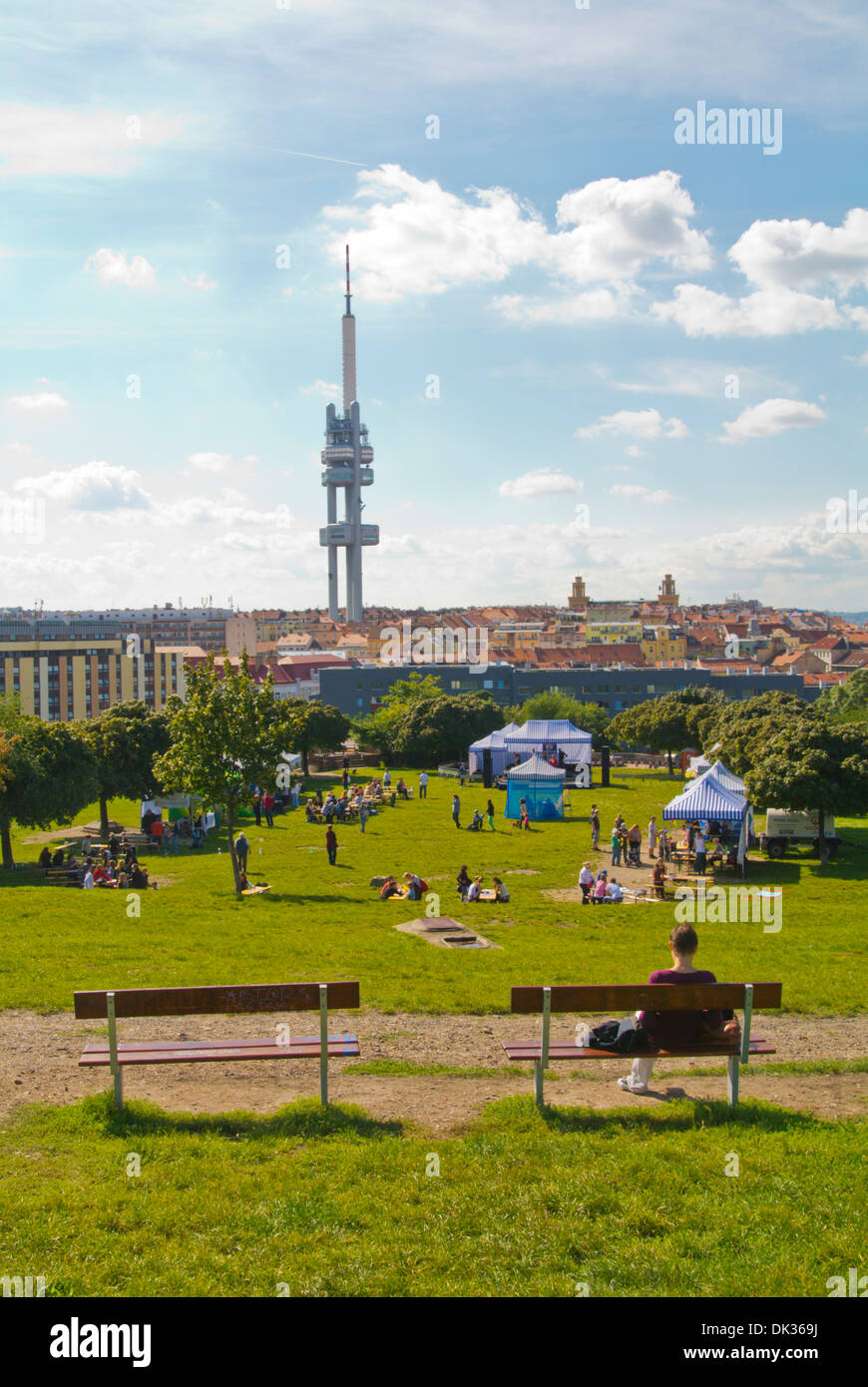 Parukarka park Zizkov district Prague Czech Republic Europe Stock Photo ...