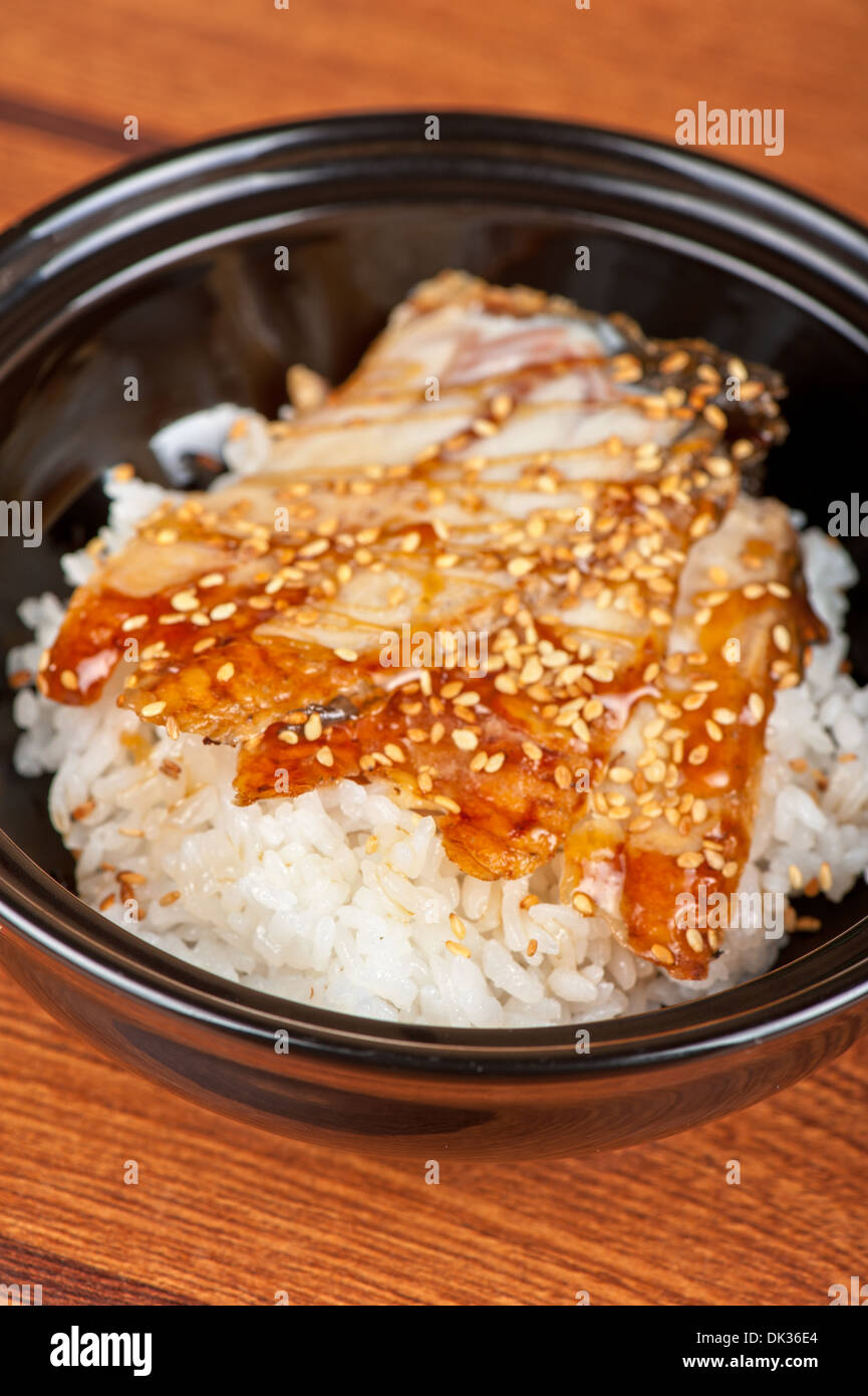 eel with rice Stock Photo - Alamy