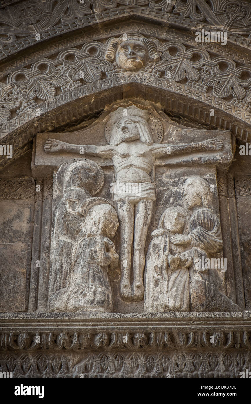 Jesus Christ bas-relief on the portal of the mother church in ...