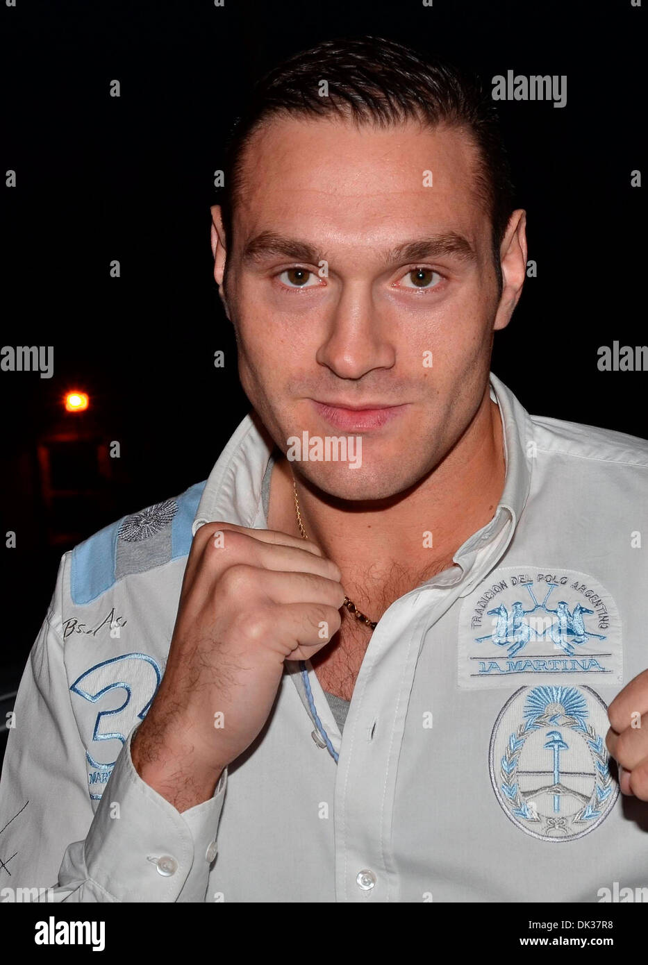Champion boxer Tyson Fury Celebrities outside RTE Studios for 'The Late ...