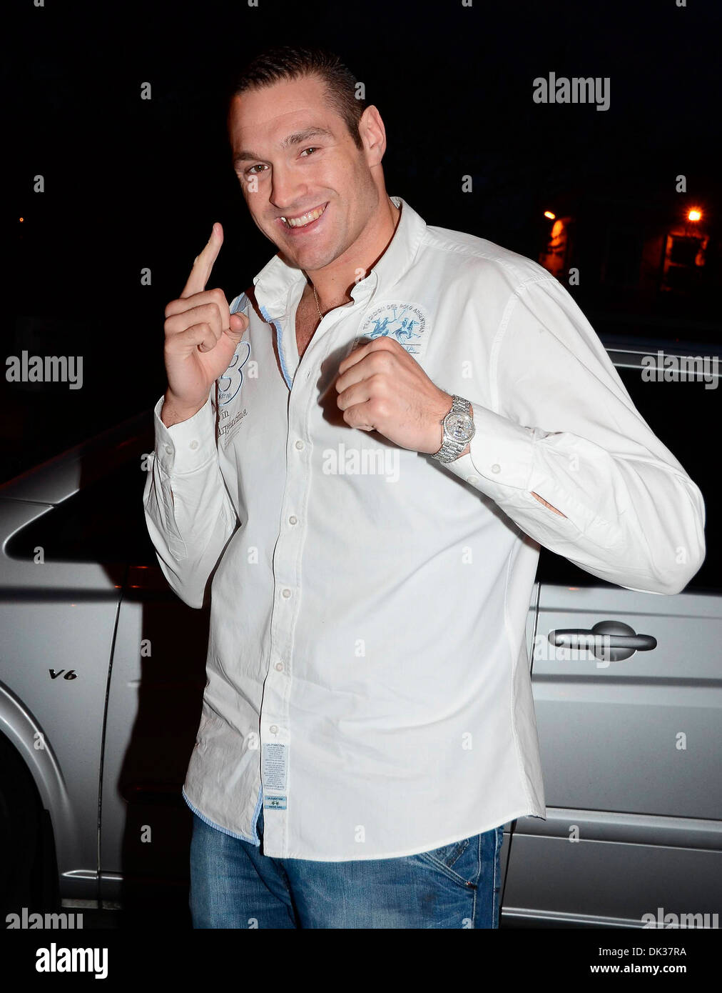 Champion boxer Tyson Fury Celebrities outside RTE Studios for 'The Late ...