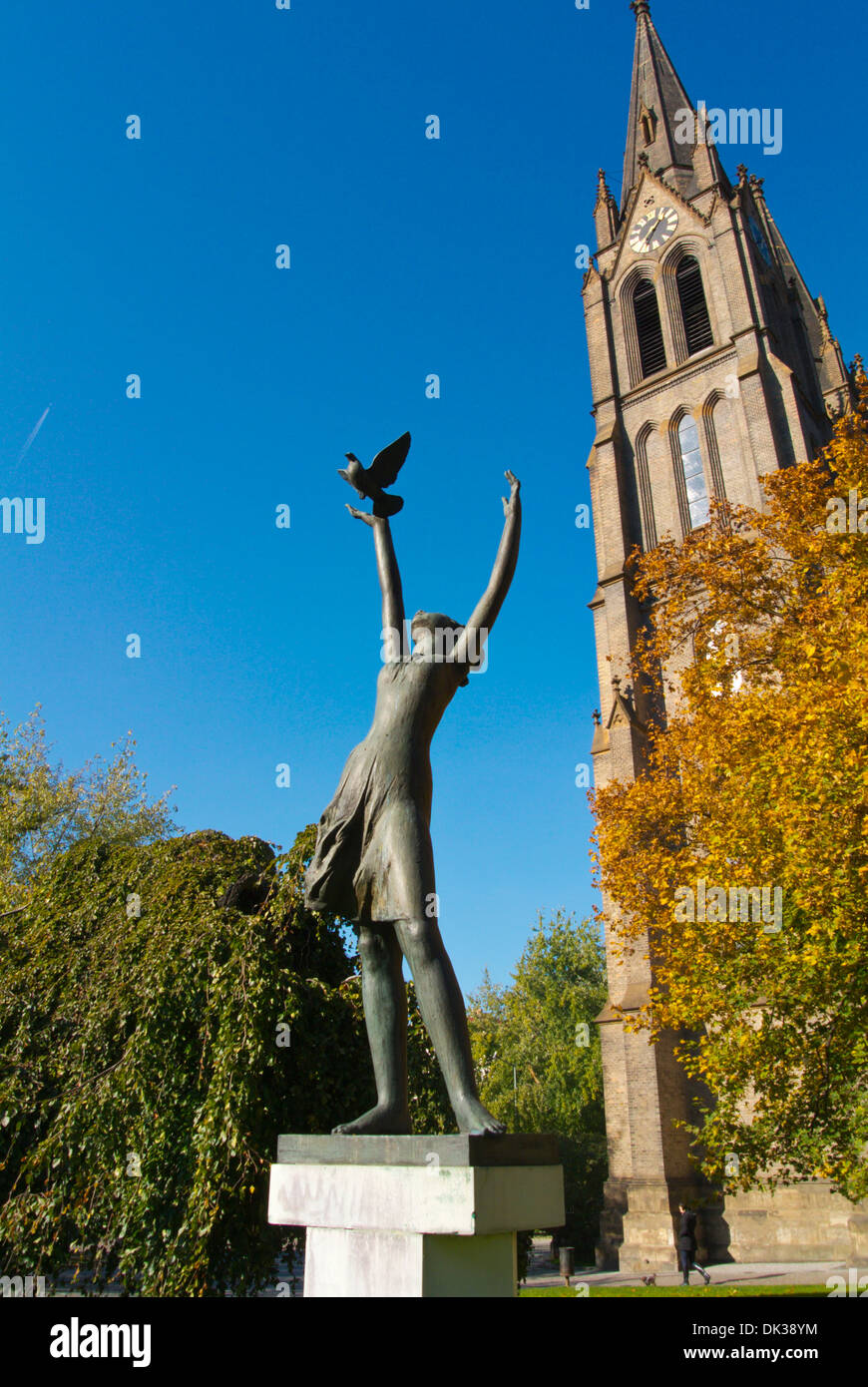 Peace and Freedom sculpture at Namesti Miru square Vinohrady district ...