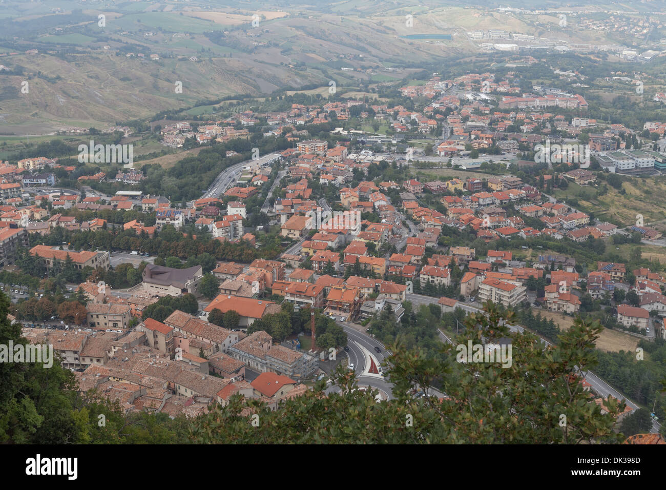 San Marino, View from the hill Monte Titano Stock Photo - Alamy