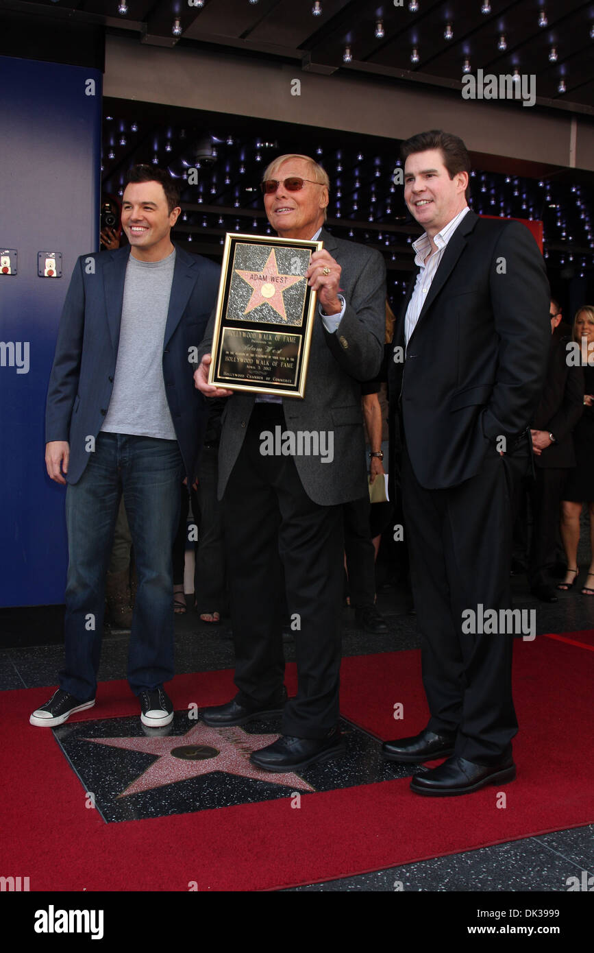 Seth MacFarlane Adam West and Ralph Garman Adam West is honored with a ...