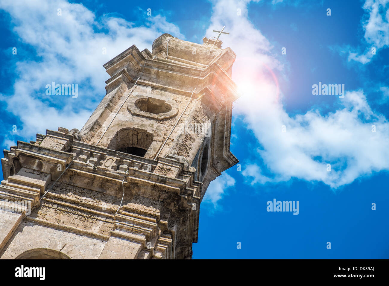 Beautiful bell tower in the south of Italy Stock Photo - Alamy