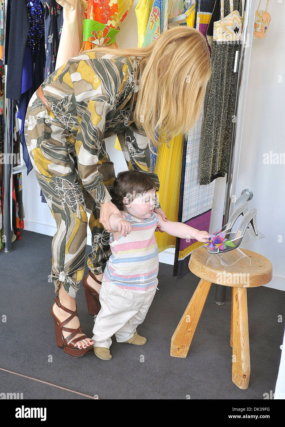 Rachel Zoe seen shopping on Robertson Boulevard with her son Skyler ...