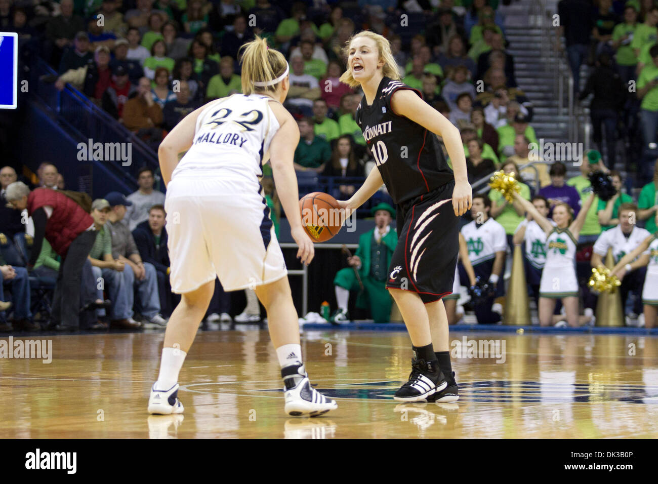 Feb. 26, 2011 - South Bend, Indiana, U.S - Cincinnati guard Kayla Cook ...