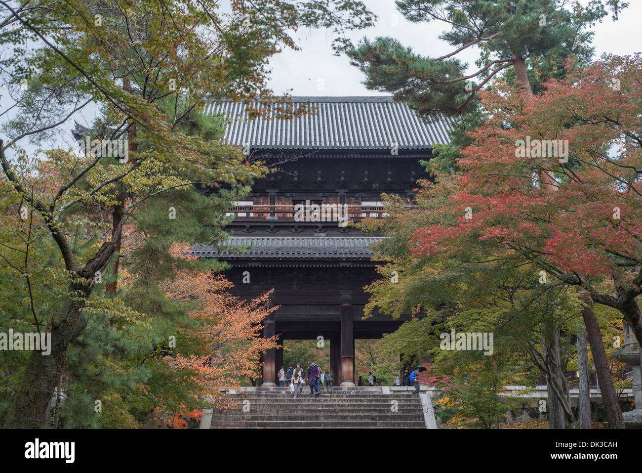 People walk near the the Sanmon Gate at the Nanzenji Temple whose ...