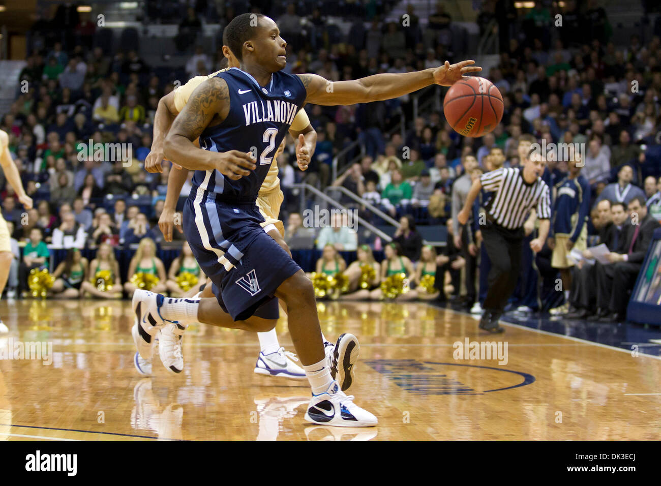 Feb. 28, 2011 - South Bend, Indiana, U.S - Villanova guard Maalik Wayns ...