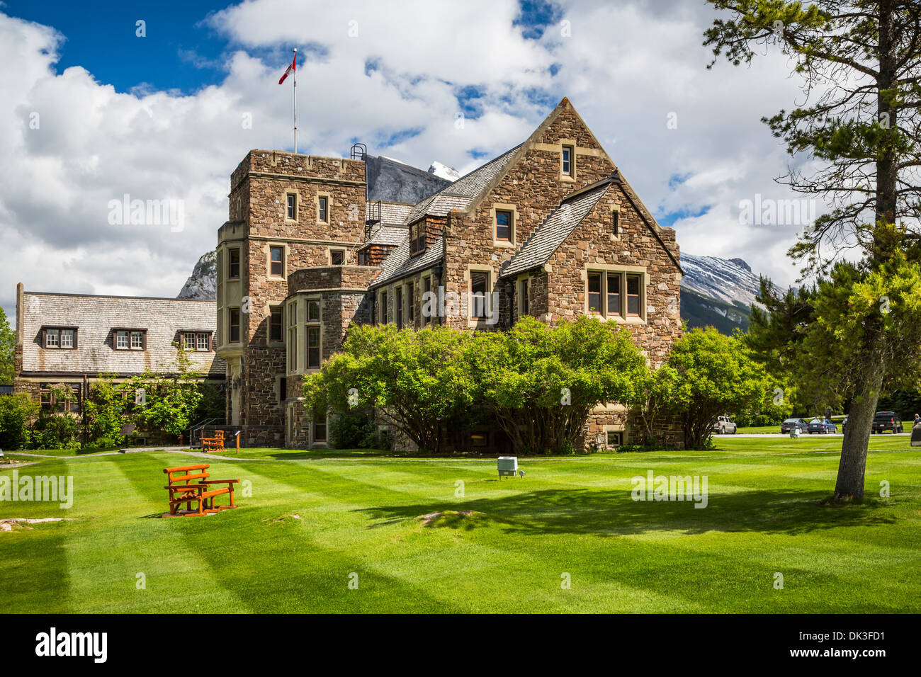 The Banff National Park headquarters building in Banff, Alberta, Canada ...