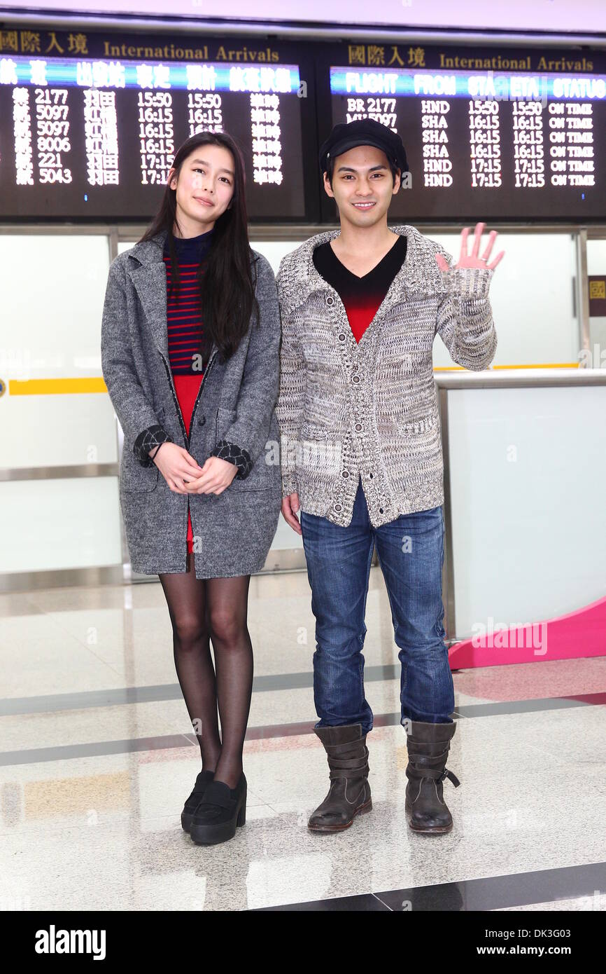 Taipei, Taiwan. 30th Nov, 2013. Japanese actor Yuya Yagara and actress ...