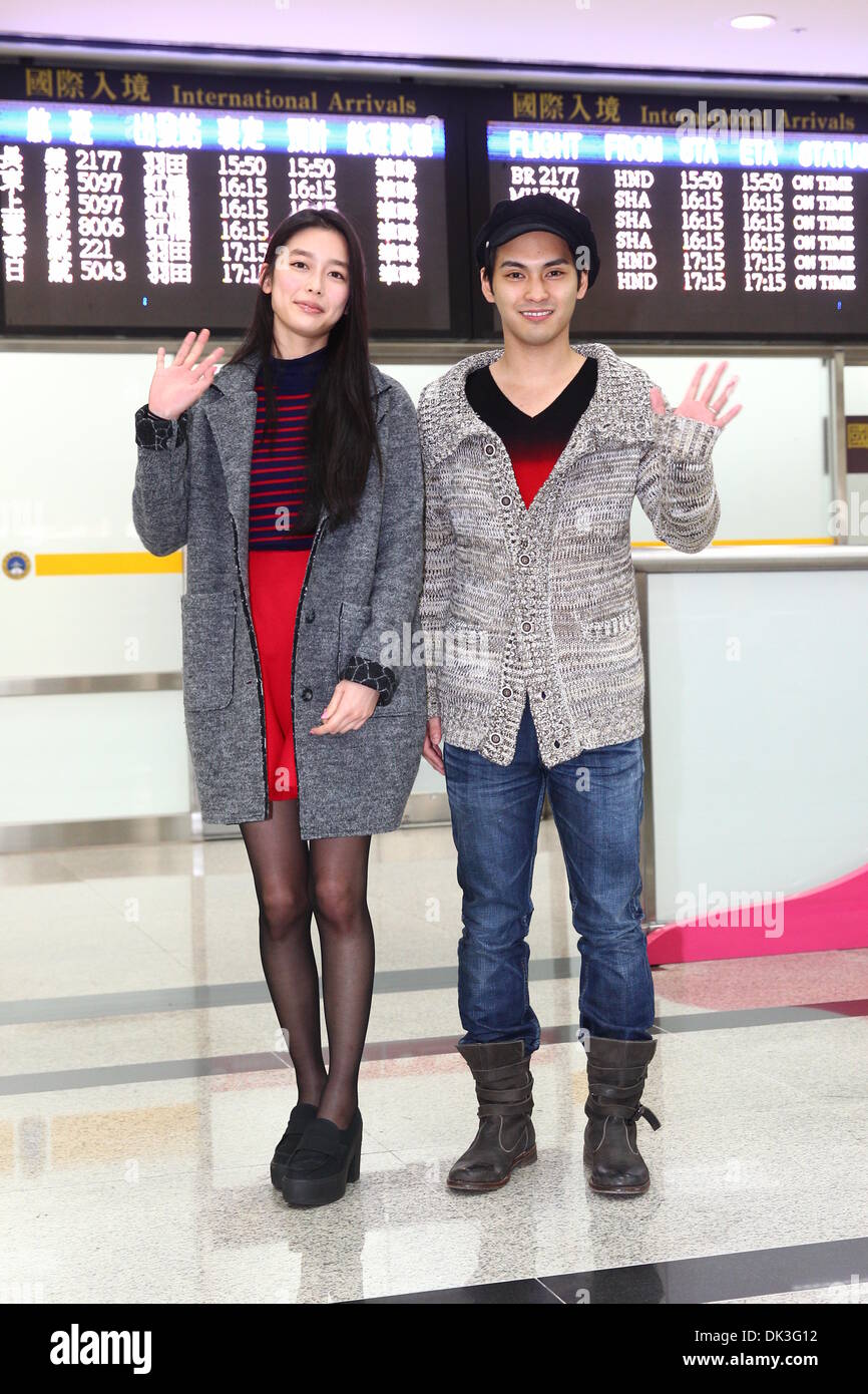 Taipei, Taiwan. 30th Nov, 2013. Japanese actor Yuya Yagara and actress ...